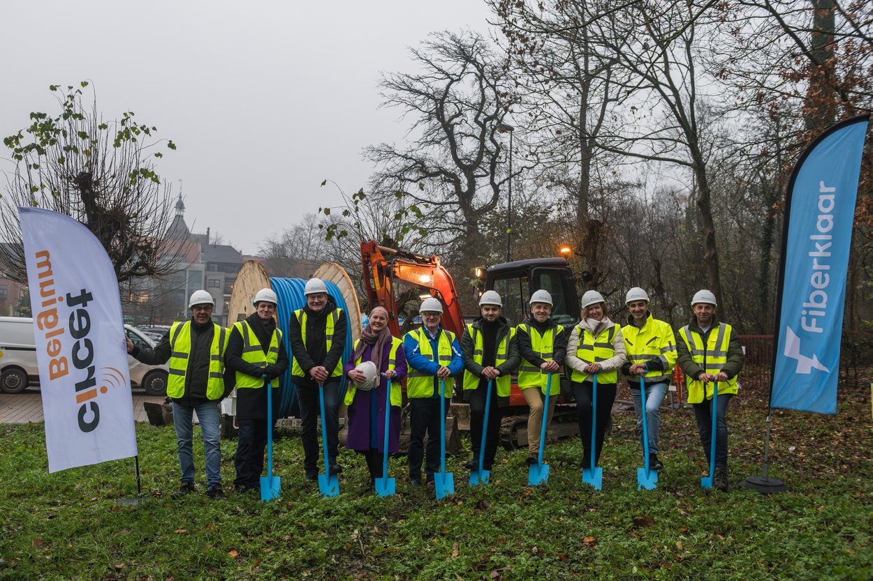 Eerste spadesteek in Grimbergen voor Fiberklaar: “We bouwen in synergie ...